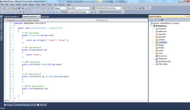 WebAPI: Restful CRUD Operations in WebAPI Using ADO.NET Objects and SQL Server